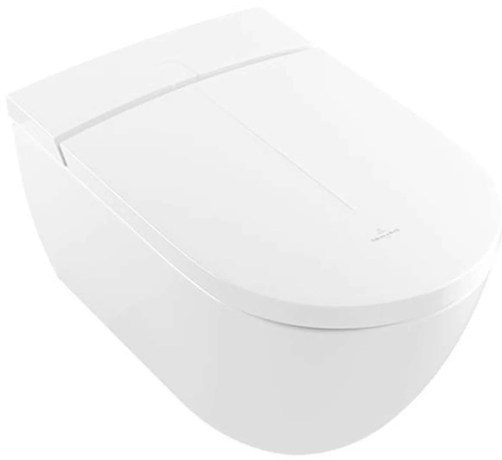 Villeroy & Boch ViClean - Elektronický bidet s keramikou, Rimless, CeramicPlus, SoftClosing, alpská bílá V0E100R1