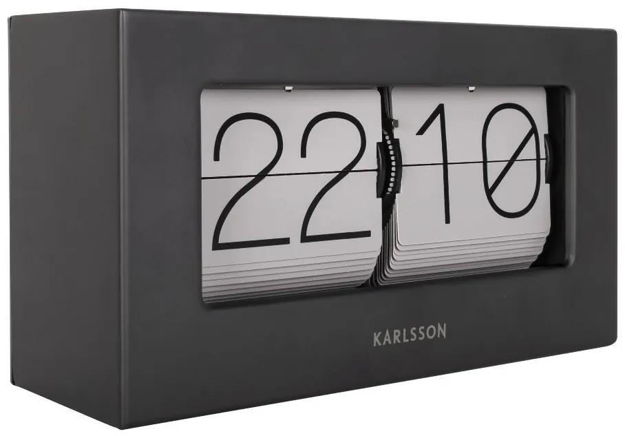 Designové stolní překlápěcí hodiny 5620GY Karlsson 21cm