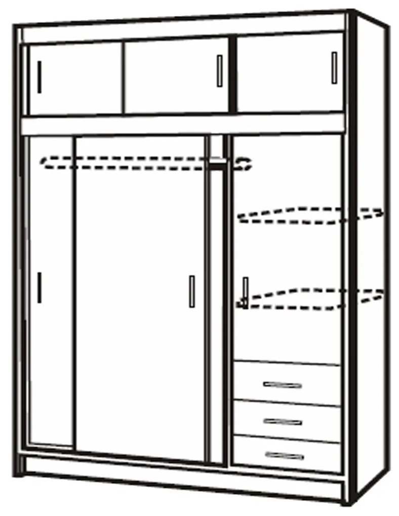 IDEA Skříň s posuvnými dveřmi 3000
