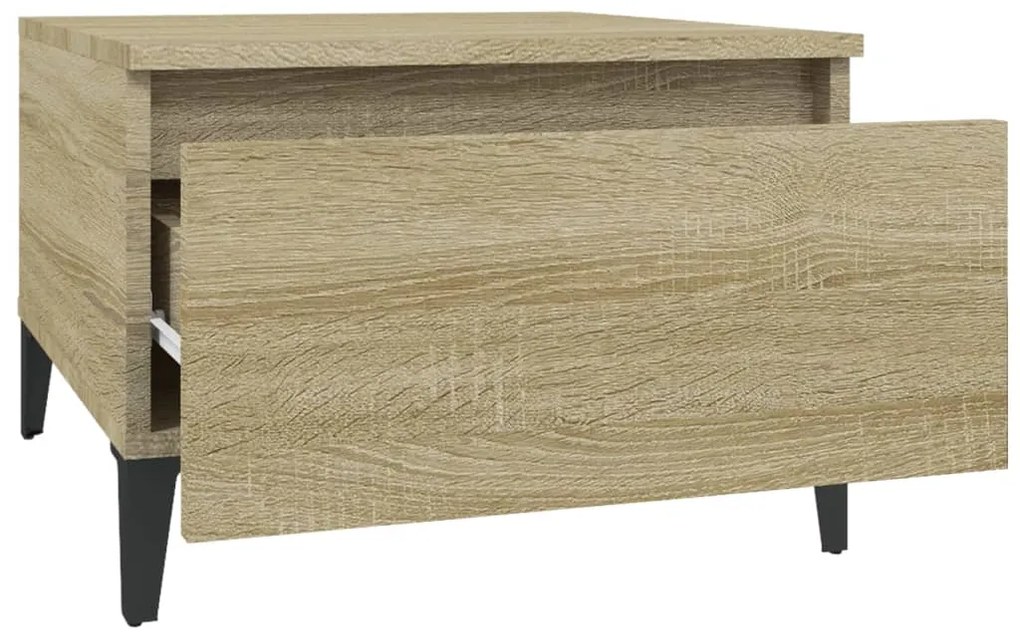Odkládací stolky 2 ks dub sonoma 50x46x35 cm kompozitní dřevo - Default Title
