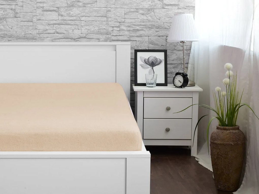 XPOSE® Froté prostěradlo Exclusive - béžové 180x200 cm