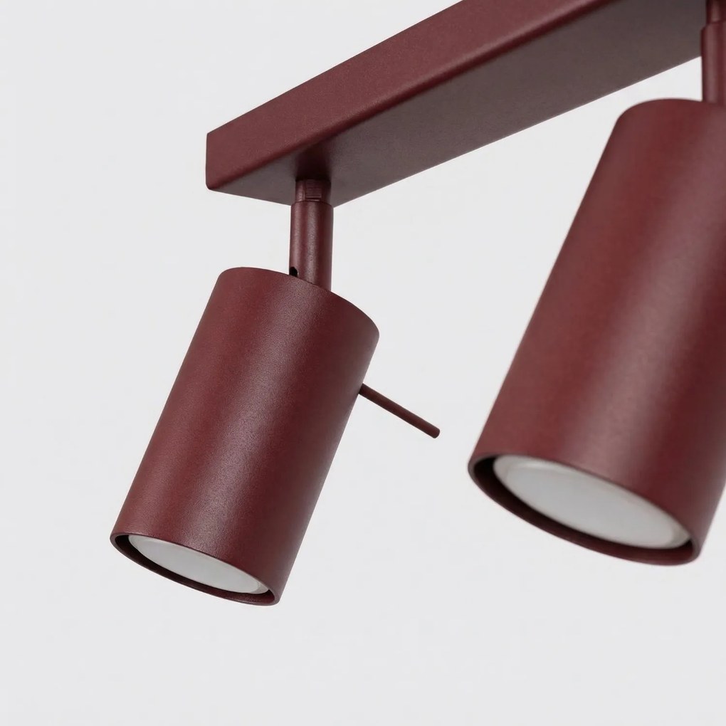 Sollux Lighting Stropní svítidlo RING 6L bordó