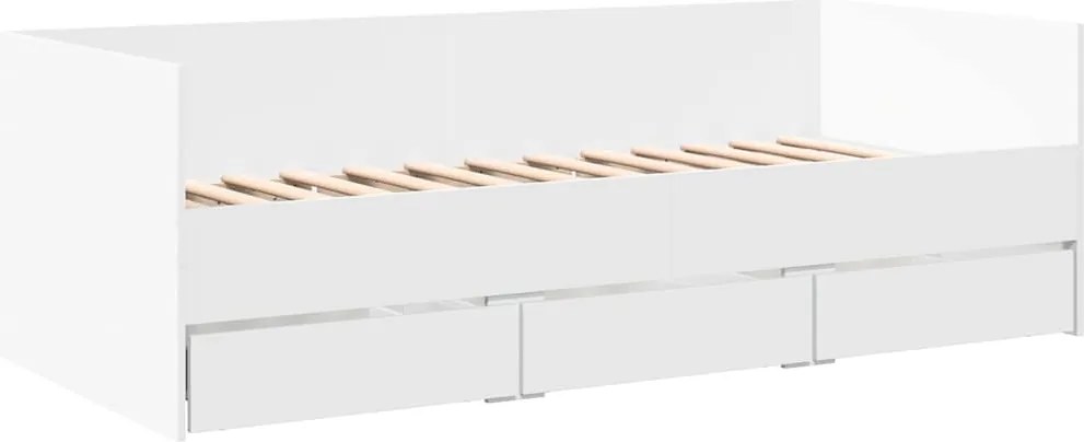 Válenda se zásuvkami bez matrace bílá 90 x 200 cm 3280818
