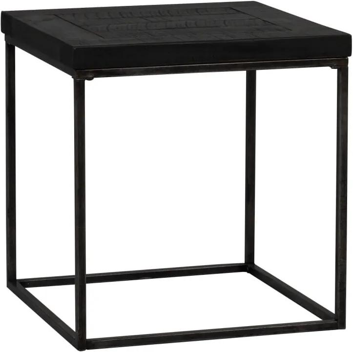Černý dřevěný příruční stolek Rowico Lato