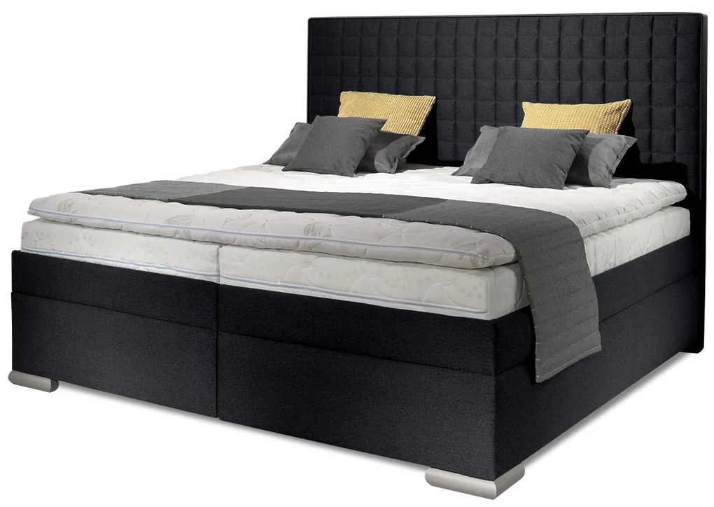 New Design Rialto Boxspring 180x200cm černá ekokůže