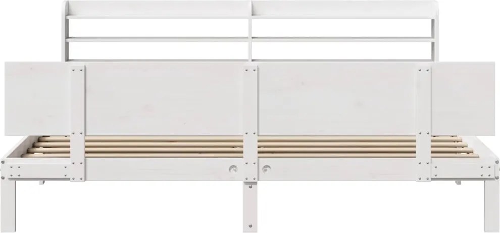 Rám postele s čelem bez matrace bílý 200x200 cm 3306836