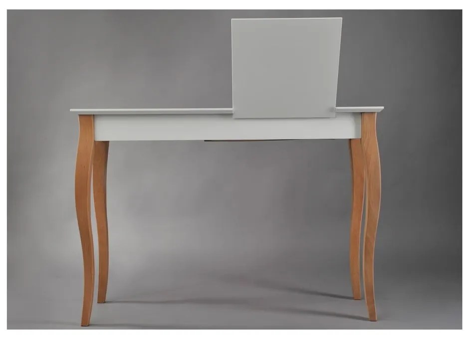 Bílý toaletní stolek se zrcadlem Ragaba Dressing Table, délka 105 cm