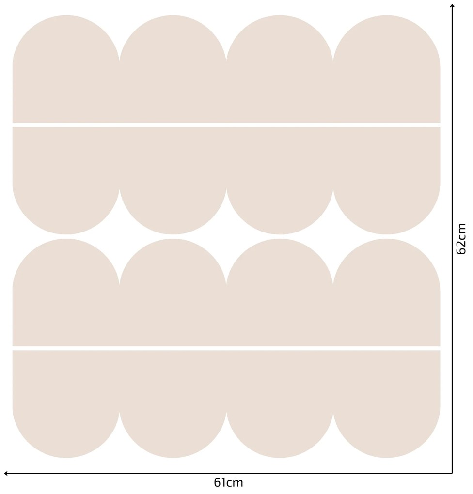 PIPPER. Textilní samolepící tapeta - Mini Oblouk - Hnědá barva Barva: Tmavá