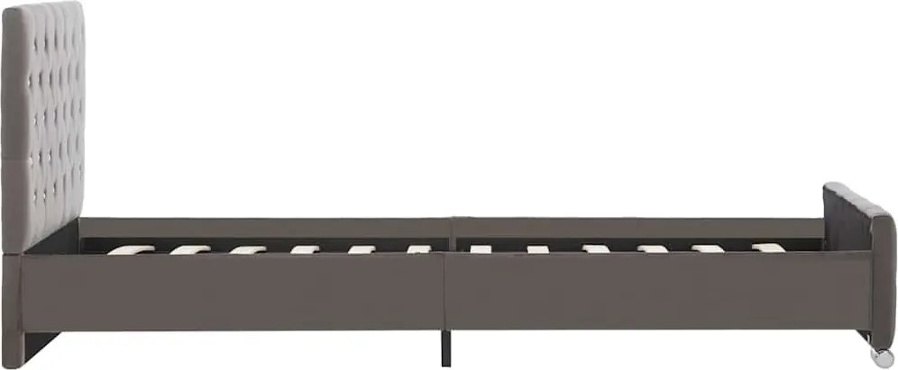 Rám postele šedý samet 100 x 200 cm 286830