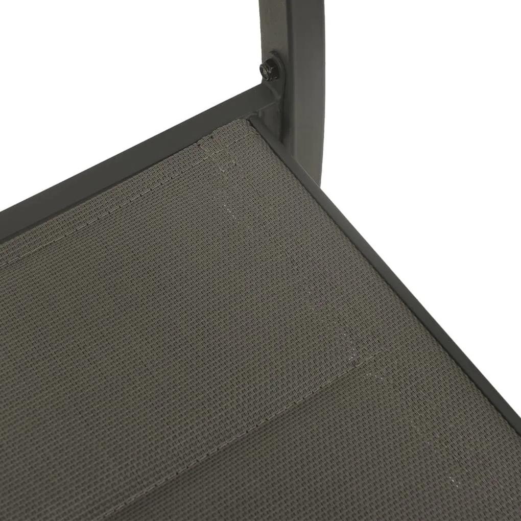 vidaXL Zahradní židle 4 ks textilen a ocel šedé a antracitové [313080]