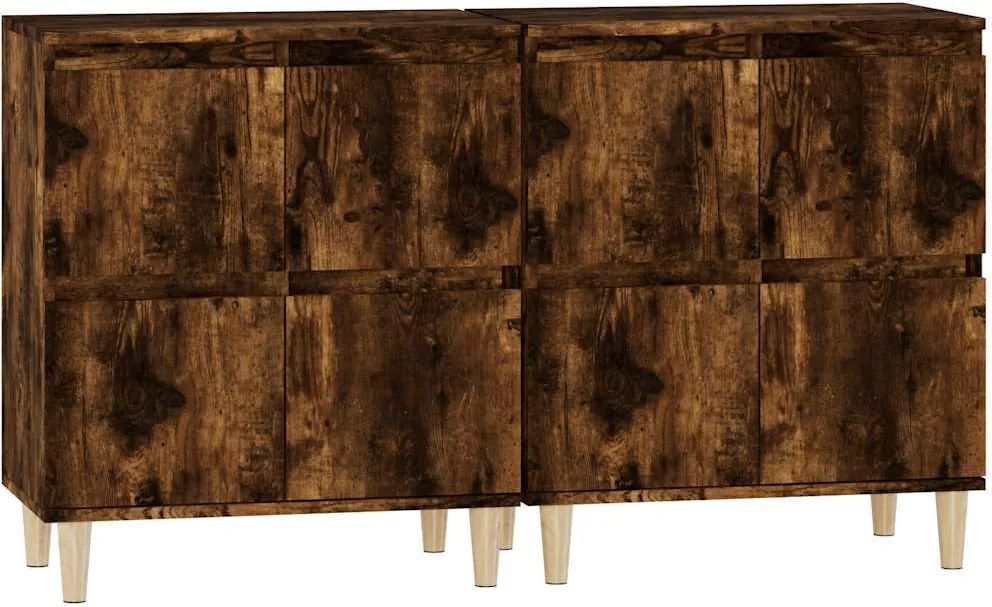Příborníky 2 ks kouřový dub 60 x 35 x 70 cm kompozitní dřevo 3185756