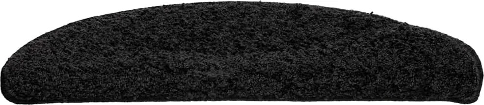 Schodové rohože 30 ks 56 x 17 x 3 cm černé, půlkulaté 3365800