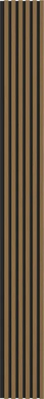 Mexen Lam-B, akustické stěnové lamely 275 × 30 cm, HDF deska 4 mm, technická dýha, teak zlatavý, S100-275307-3015-014