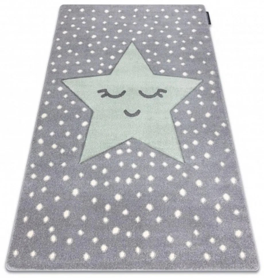 Dětský kusový koberec Hvězda šedý 200x290cm