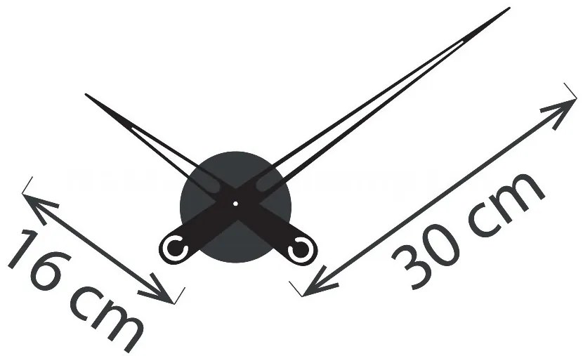 Designové nástěnné hodiny Future Time FT9650CM Hands champagne 60cm