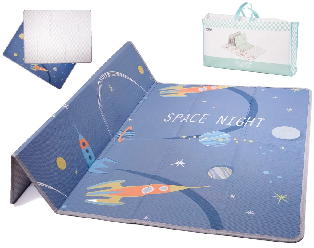 KIK KX6675_1 Pěnová podložka na hraní Space Night 174x145x1cm