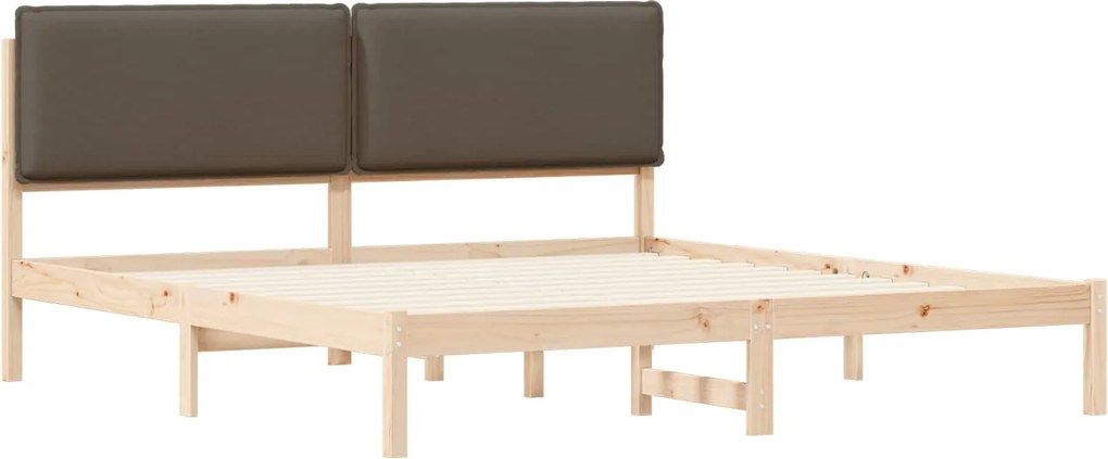Rám postele s čalouněným čelem Taupe 200 x 200 cm 3405560