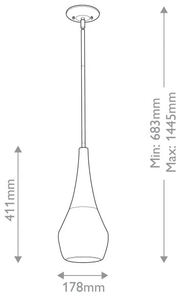 Kichler KL-DEELA-P-CPZ - Lustr na tyči DEELA 1xE27/60W/230V pr. 17,8 cm mosaz