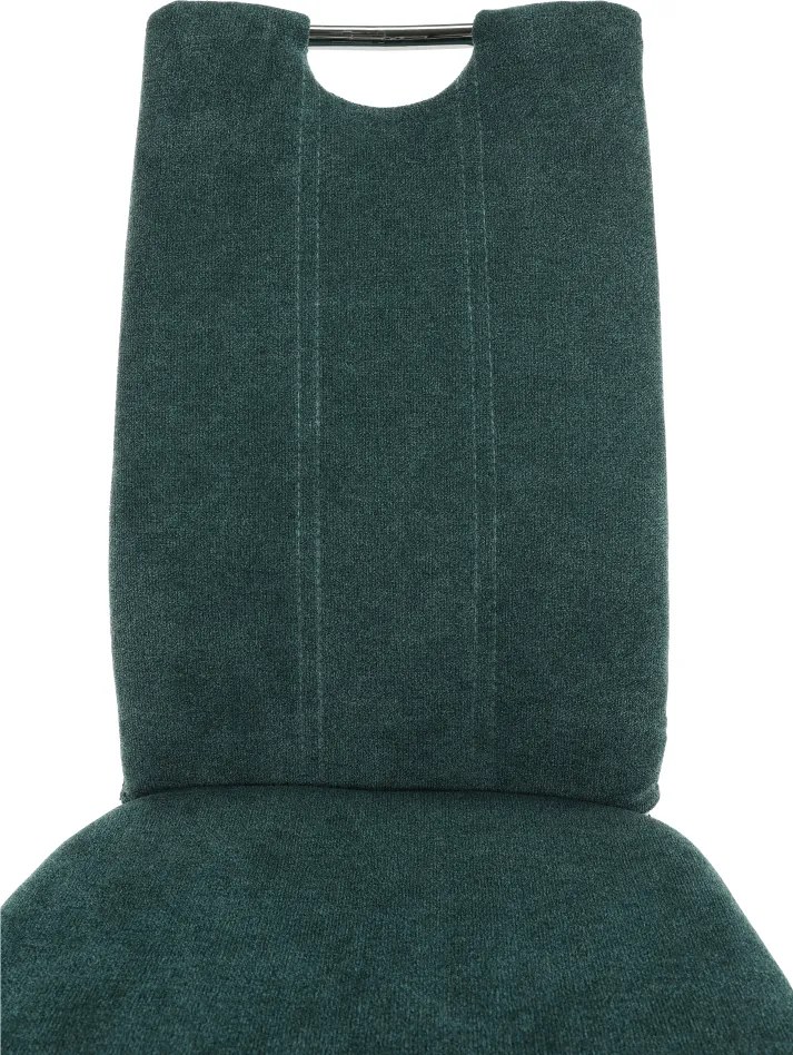 Jedálenská stolička, azúrová látka/chróm, OLIVA NEW