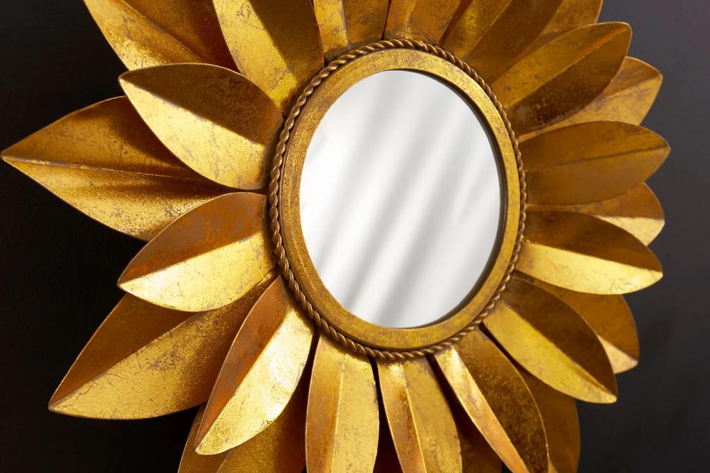 Invicta Interior Nástěnné Zrcadlo - Sunflower, zlatá