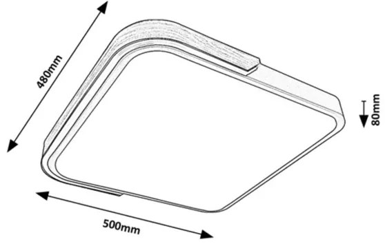 Rabalux 71146 - LED Stmívatelné stropní svítidlo ARILD LED/48W/230V Wi-Fi Tuya