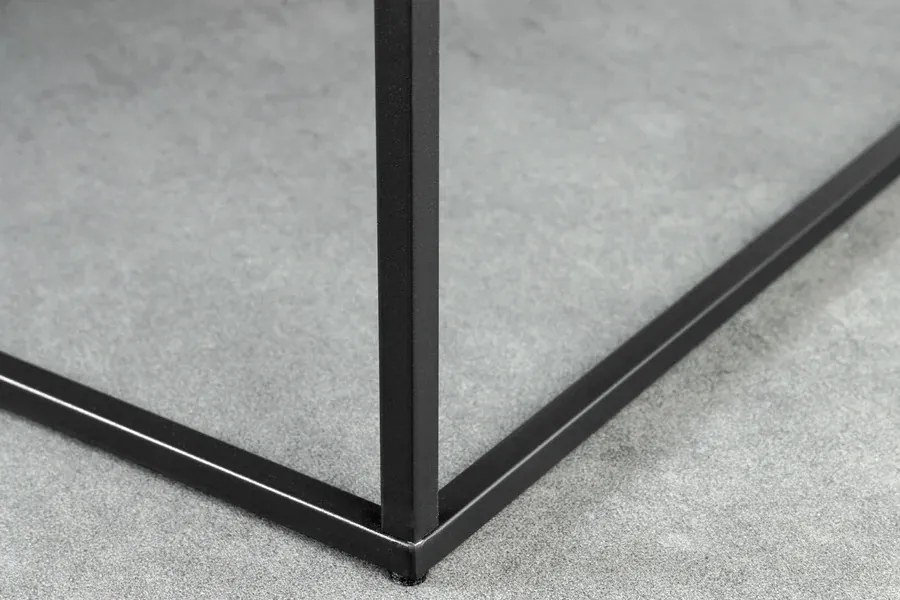 Designový odkládací stolek Haines 45 cm vzor bílý mramor