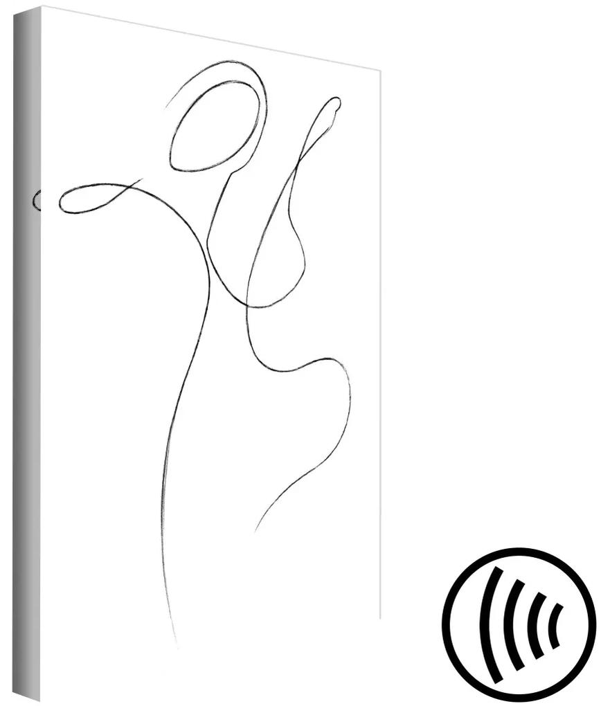 Obraz Expresivita linií (1-dílný) - Tvar siluety v černobílém pozadí