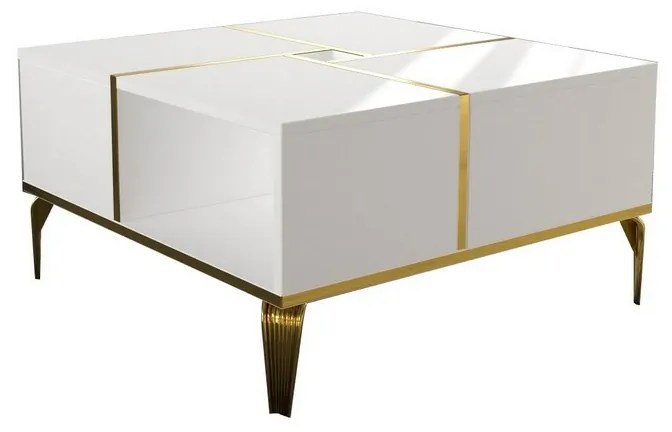 Konferenční stolek Nirvana White and Gold