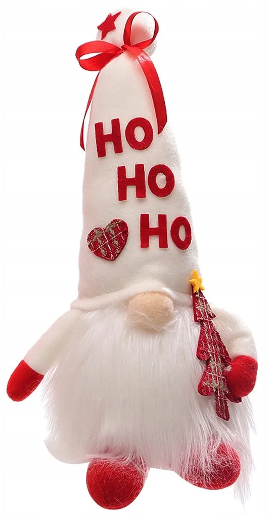 Vánoční LED skřítek 36 cm - "HO HO HO"