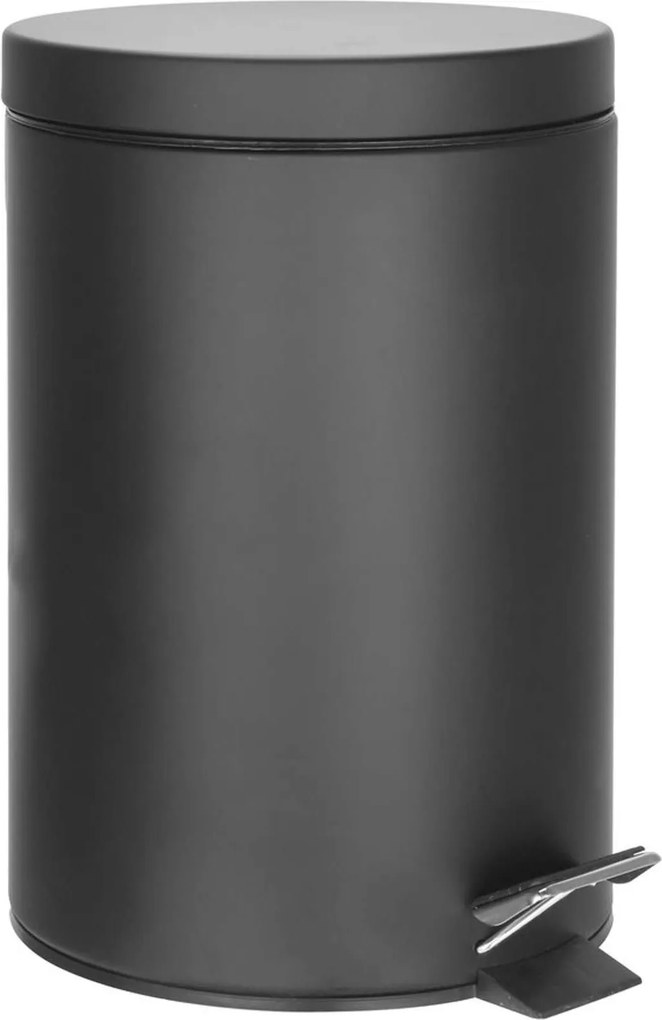 Aqualine Simple Line - Odpadkový koš kulatý 3 l, matná černá 26103