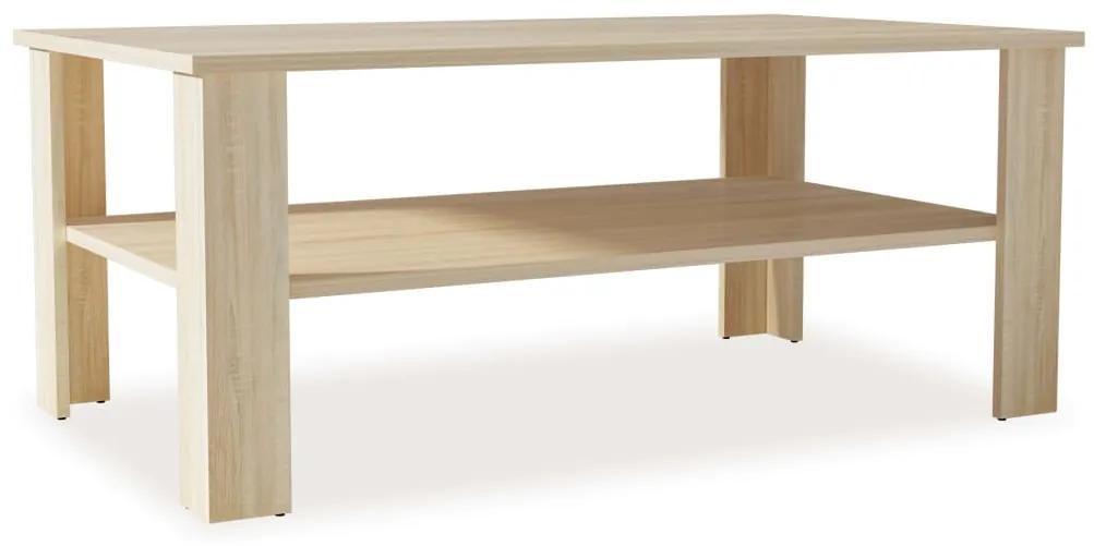 vidaXL Konferenční stolek dřevotříska 100x59x42 cm dub