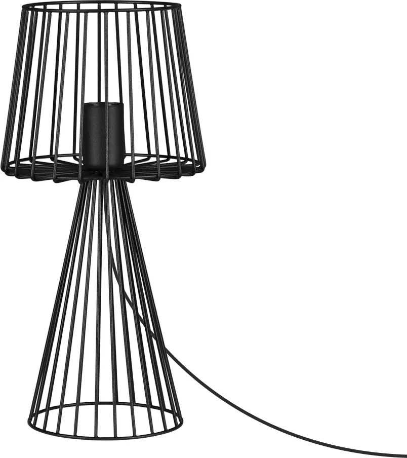 Černá stolní lampa z drátu Kaja SOUL BLACK 42 cm 1xE27