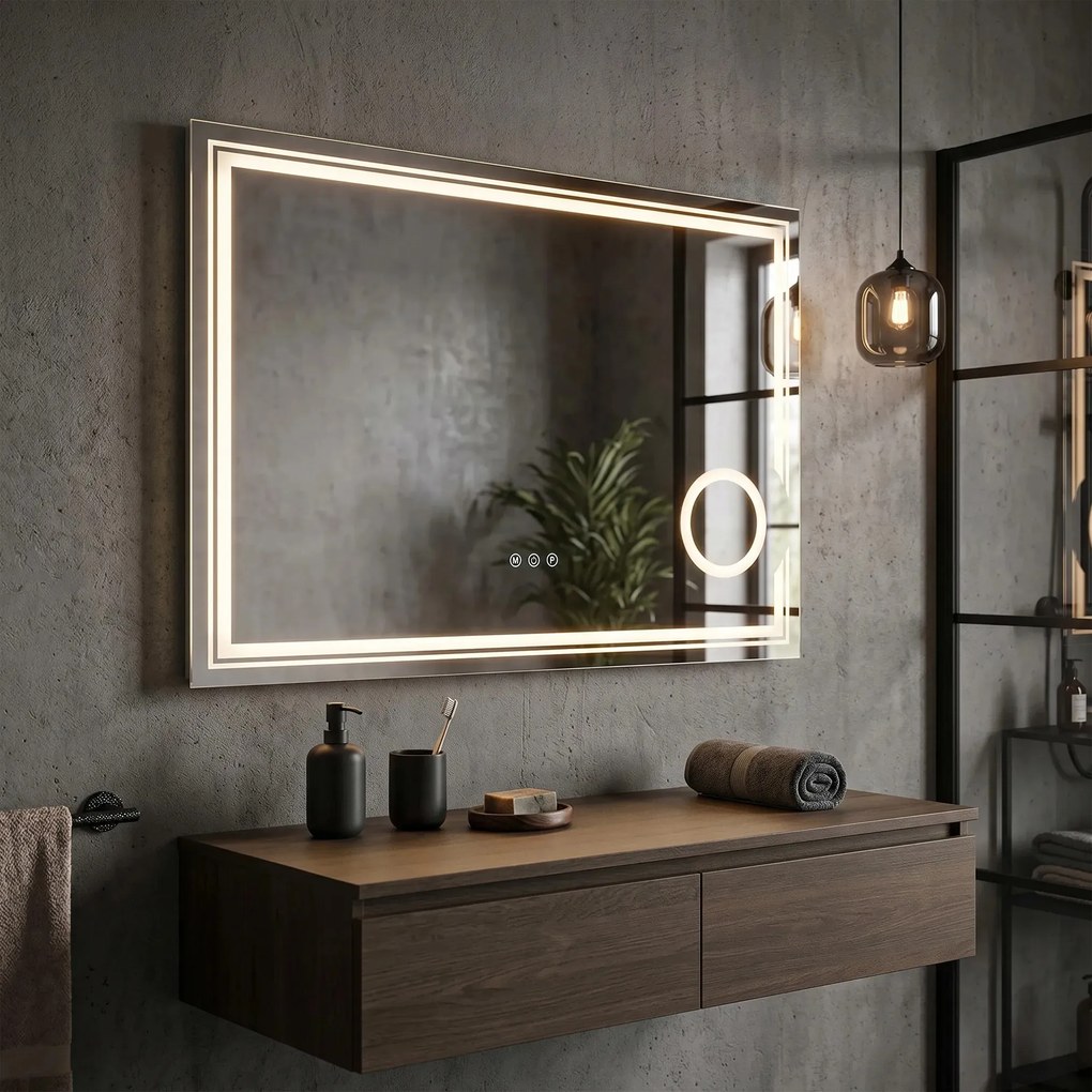 Rea Zrcadlo 80x60 cm s LED osvětlením HOM-01806