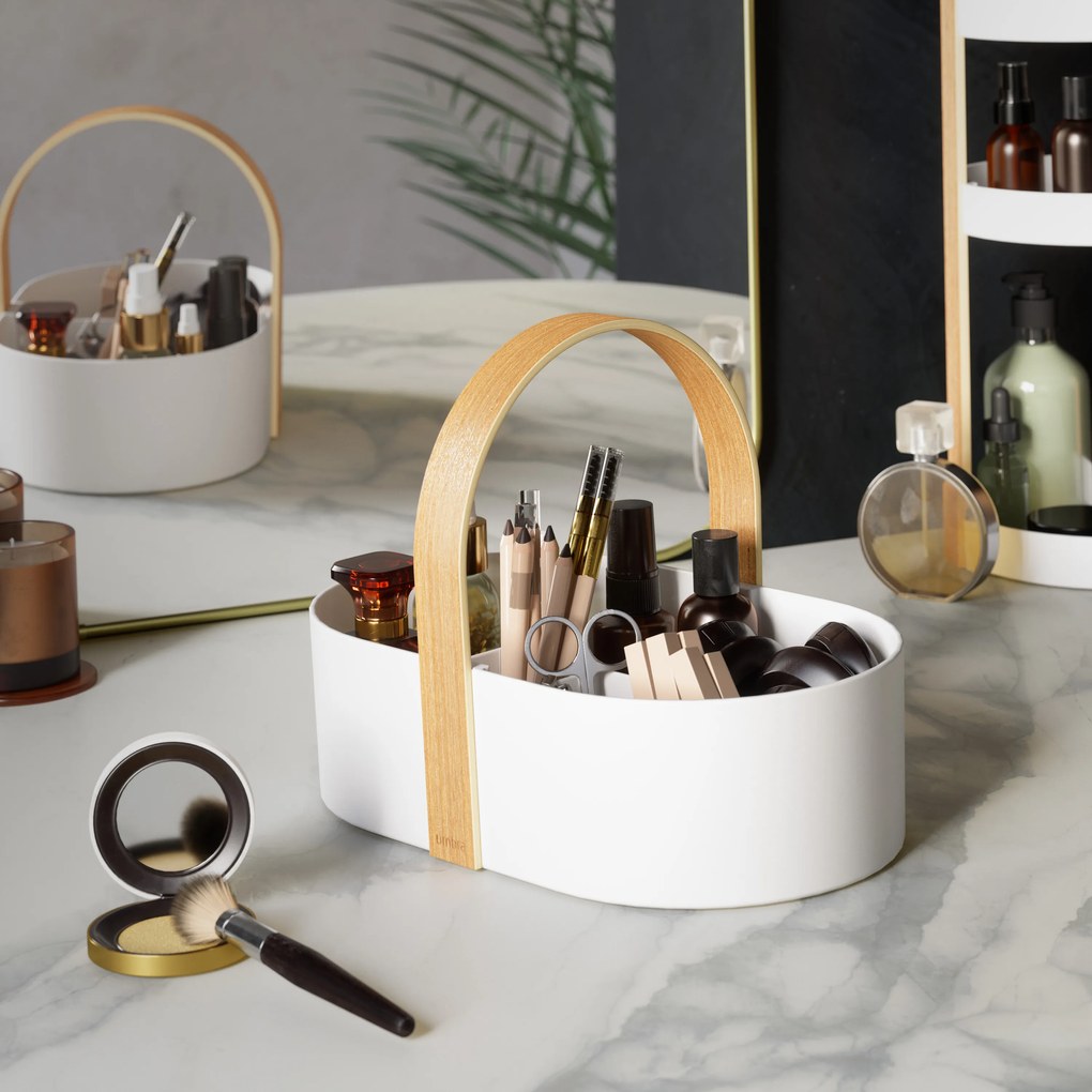 Organizér na kosmetiku Umbra Bellwood Caddy | bílá-přírodní