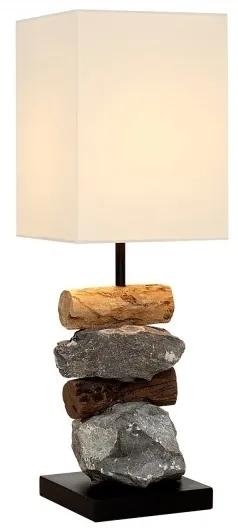INV Stolní lampa Sentin naplavené dřevo bílá