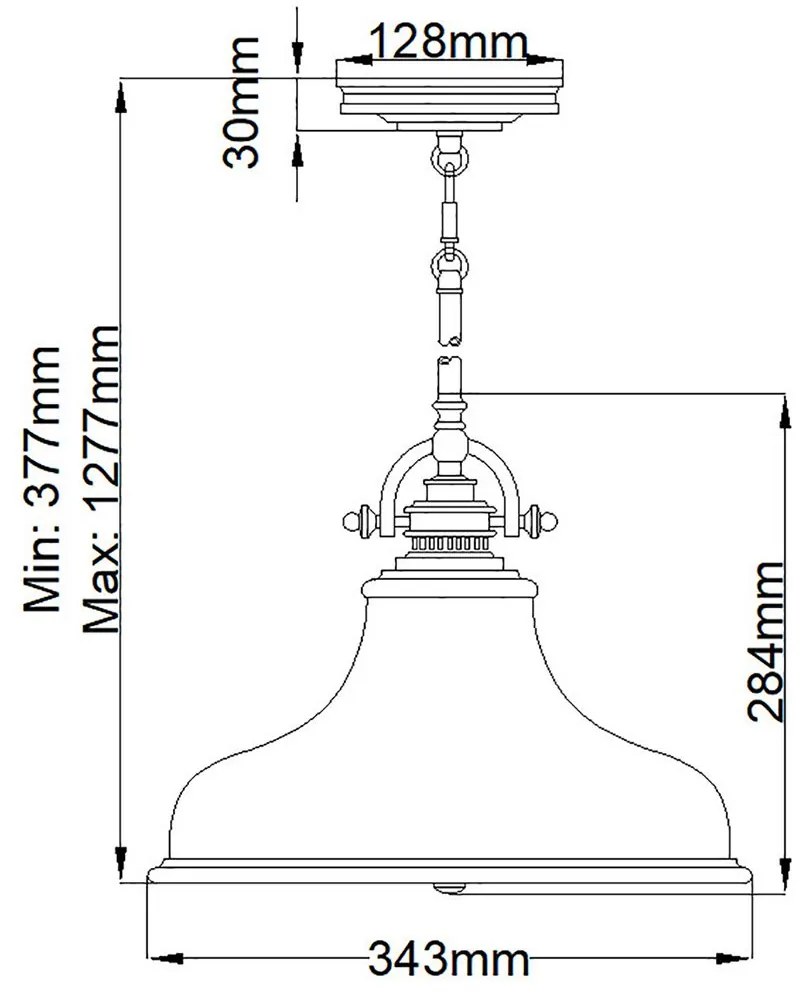 Industriální světlo nad ostrůvek Elstead EMERY PM IS