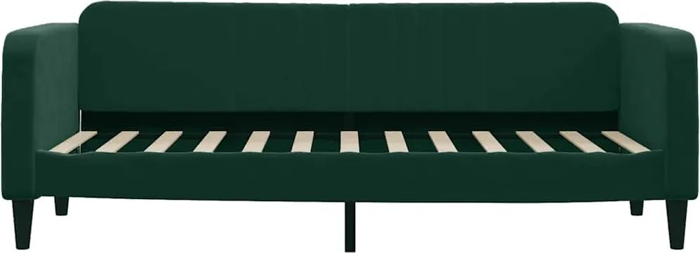 Válenda s přistýlkou tmavě zelená 80 x 200 cm samet 3197058