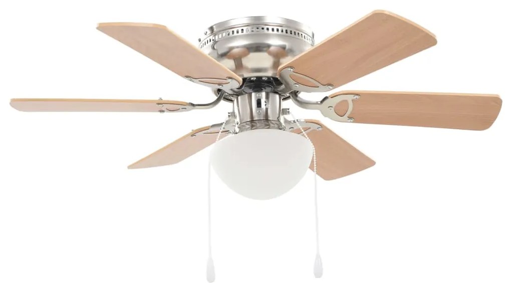 50536 vidaXL Ozdobný stropní ventilátor se světlem 82 cm světle hnědý