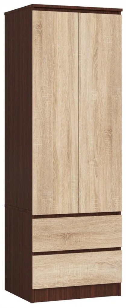 Skříň STAR S60 2D 2SZ - wenge/dub sonoma