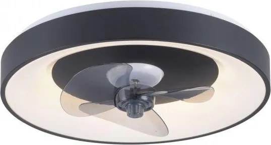LD 14644-18 LED stropní svítidlo s ventilátorem černé, časovač, stmívatelné paměťová funkce, 2700-5000K - JUST LIGHT