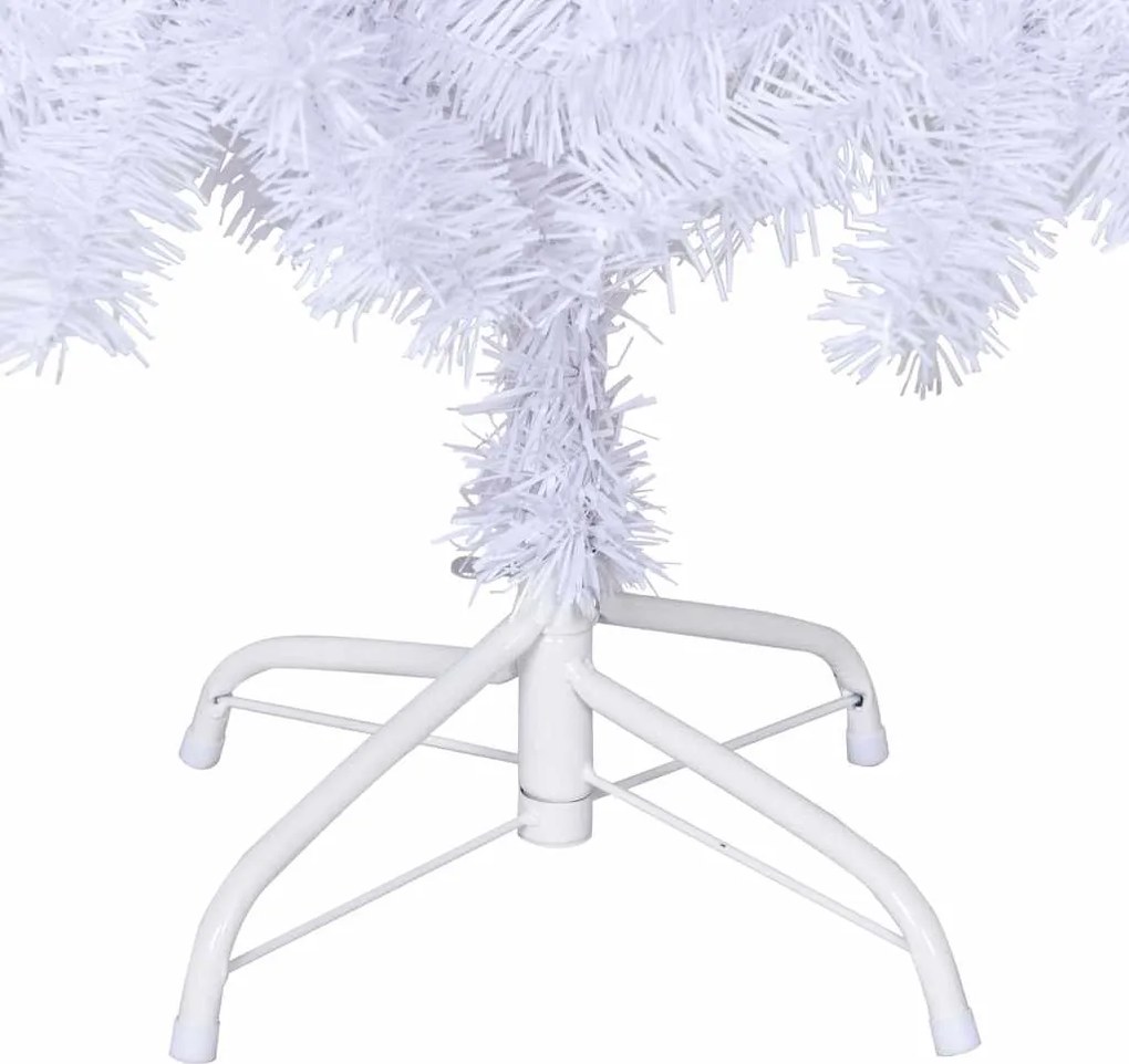 Umělý vánoční stromek s hustými větvemi bílý 150 cm PVC 321038