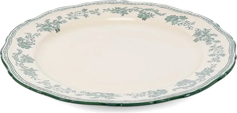 Zelený/slonovinový porcelánový talíř ø 27 cm Cyril – S|P Collection