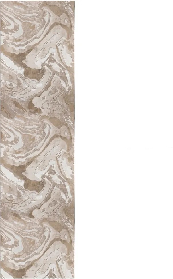 Flair Rugs, Běhoun Eris Marbled Natural, 80x300, béžová, chodba / předsíň