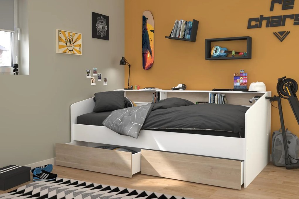 Aldo Dětská postel s šuplíky pro holku Sleep oak