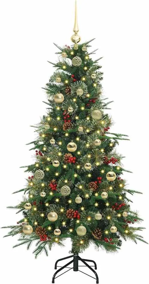 Umělý Skládací Vánoční Strom s stojanem Zelená 150 cm PE a PVC 3397410