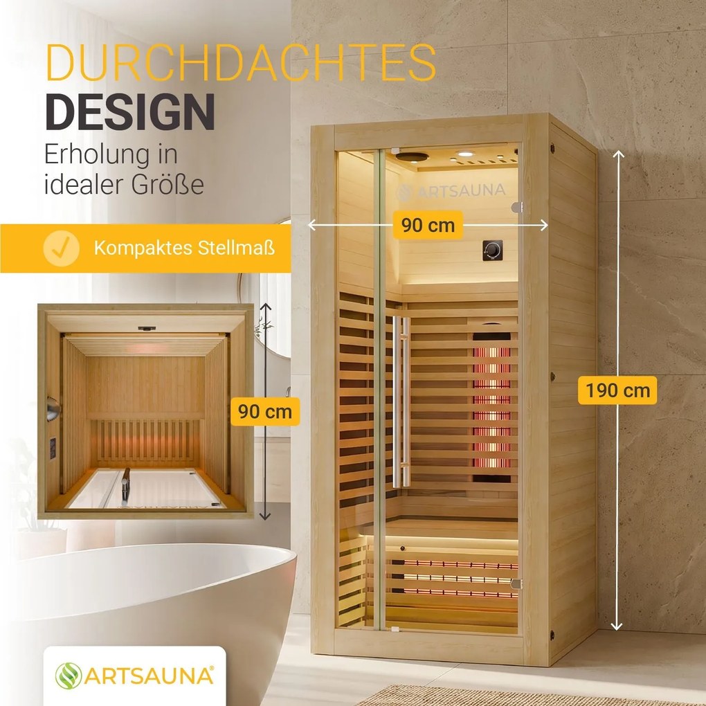 Artsauna Infrasauna Trondheim 90, přírodní