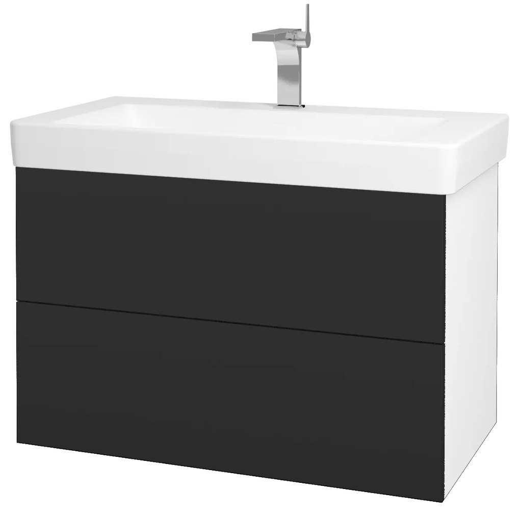 Dřevojas Koupelnová skříň VARIANTE SZZ2 85 Varianta: M01 Bílá mat / M01 Bílá mat