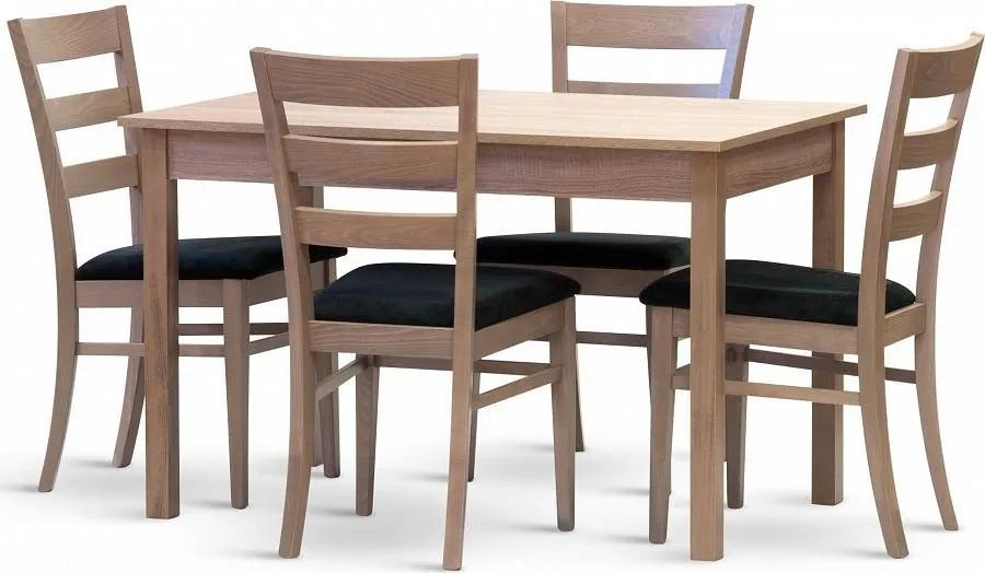 Stima Dřevěná jídelní židle VIOLA | Odstín: borneo,Sedák: carabu marrone 137