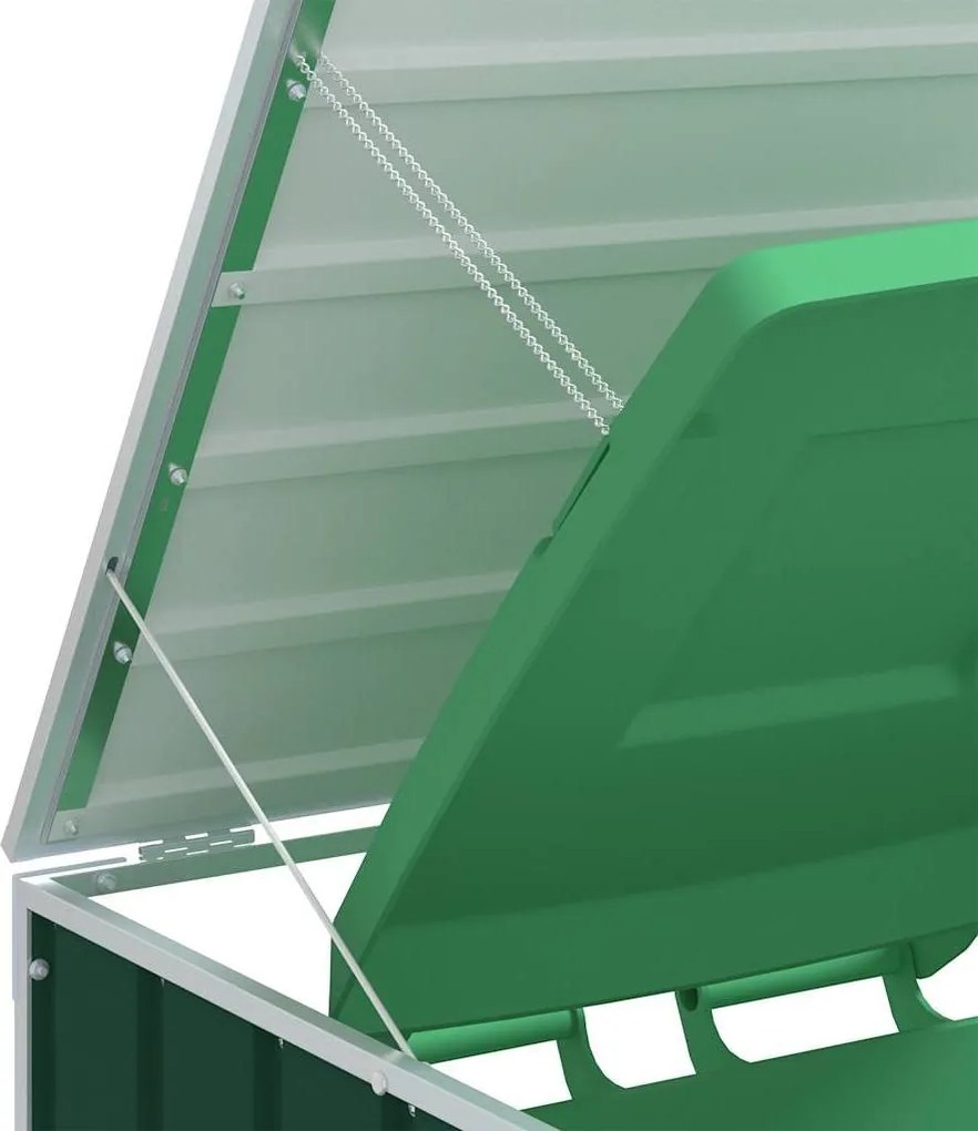 vidaXL Box na 1 popelnici 72 x 81 x 115 cm ocel [4006171] Barva: Hnědá