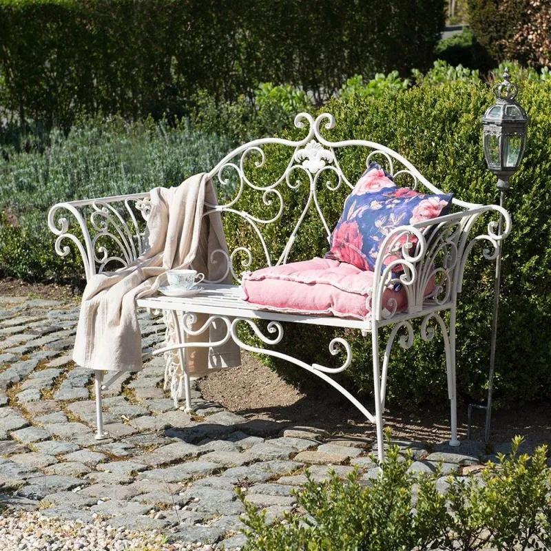 Bílé zahradní lavice a lavičky | BIANO